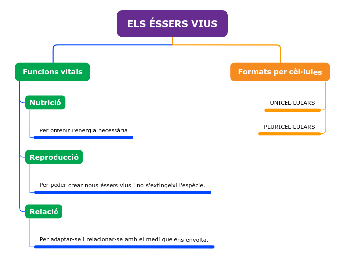 ELS ÉSSERS VIUS - Mind Map